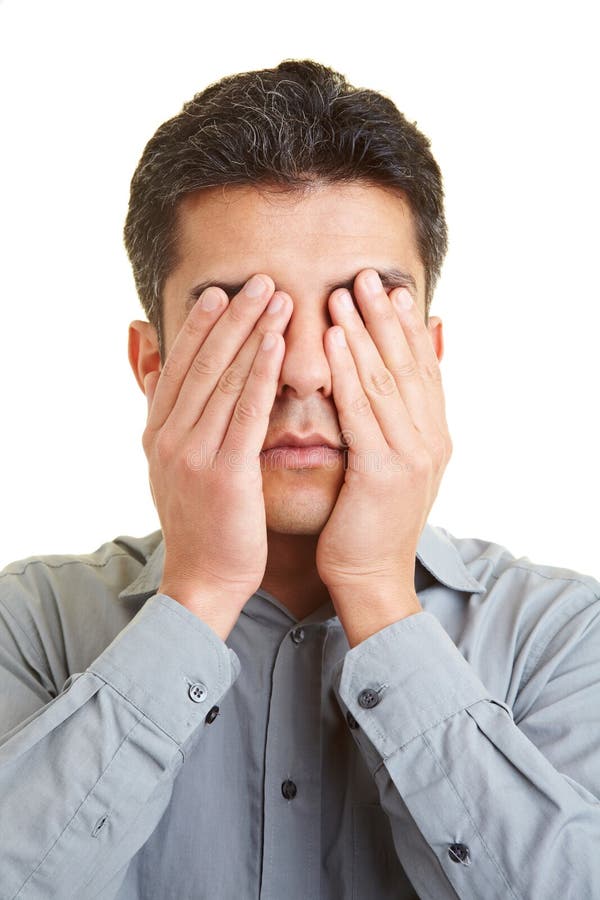 Closing the eyes stock image. Image of eyes, depression - 10338647