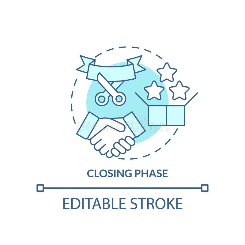 Closing Phase Turquoise Concept Icon Stock Vector - Illustration of ... Closing Phase Turquoise Concept Icon Stock Vector - Illustration of ...