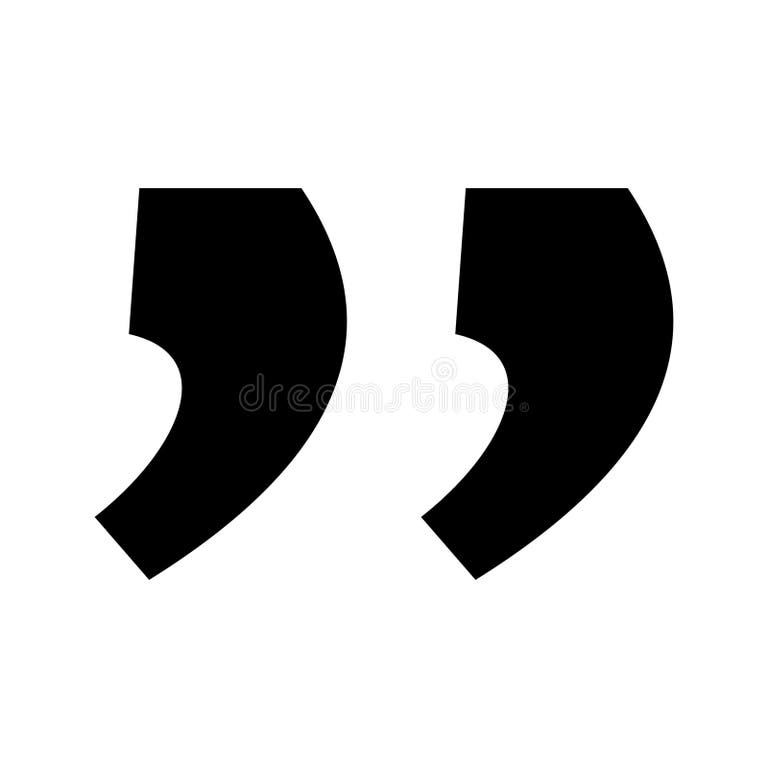 Closing Quotation Marks Punctuation Symbol Minimal Typographic Design ...