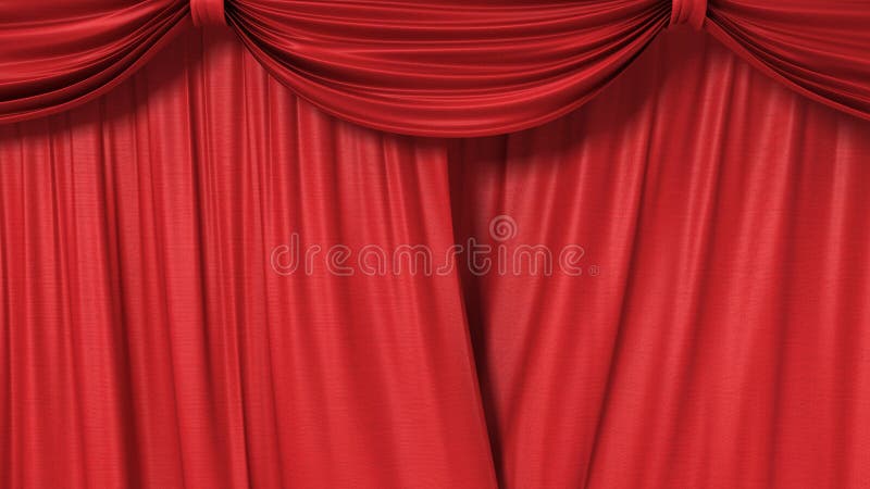 Red Curtain Closing stock illustration. Illustration of backdrop - 19585304