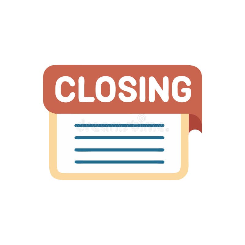 Closing Statement Icon for Financial Records Stock Illustration ...