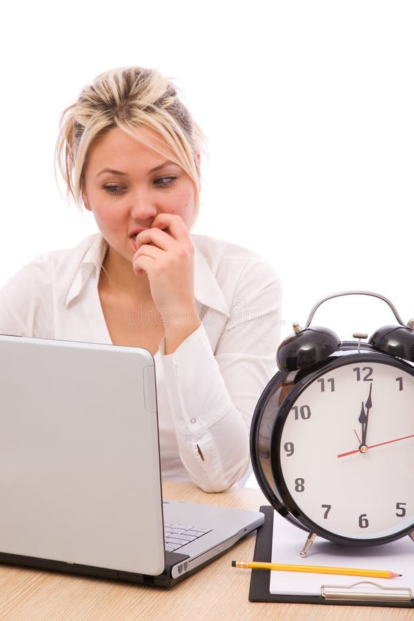 Closing to deadline stock photo. Image of businesswoman - 5714722
