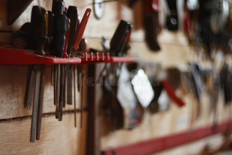Many tools in workshop stock photo. Image of spanner - 147417050