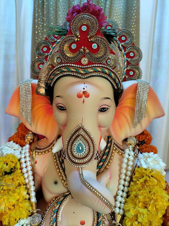 Closup photo shree ganesha stock photo. Image of gajraj - 255370580