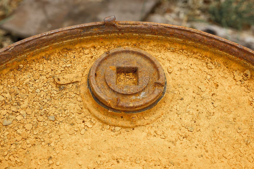 Closure of the Barrel, Rusty Barrel Lid. Stock Image - Image of ...