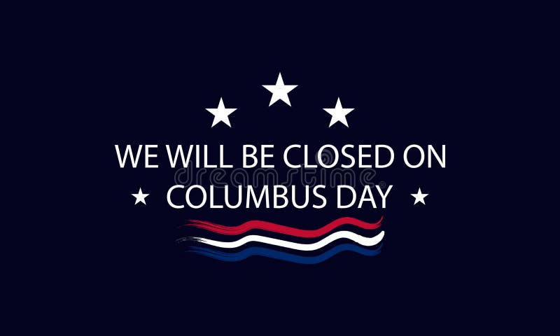 Closure for Columbus Day with Flag Illustration Stock Vector ...