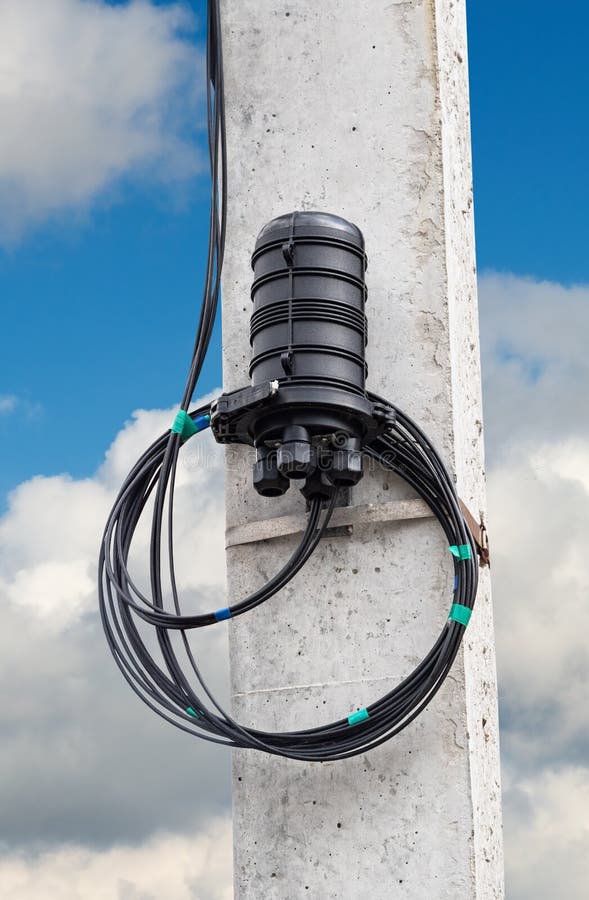 Closure Optical Fiber with Cable Stock Photo - Image of internet, link ...