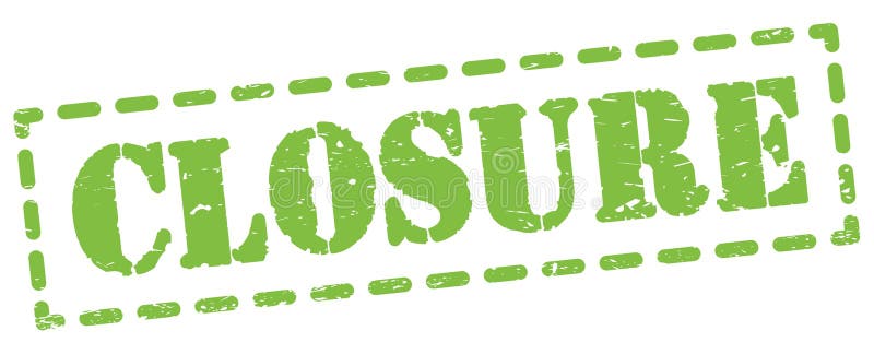 CLOSURE Text Written on Green Stamp Sign Stock Illustration ...
