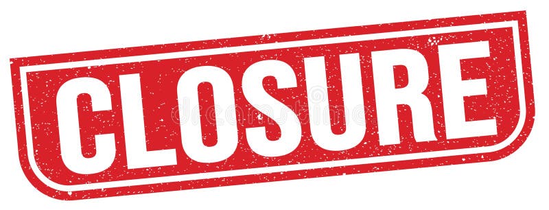 CLOSURE Text Written on Red Stamp Sign Stock Illustration ...
