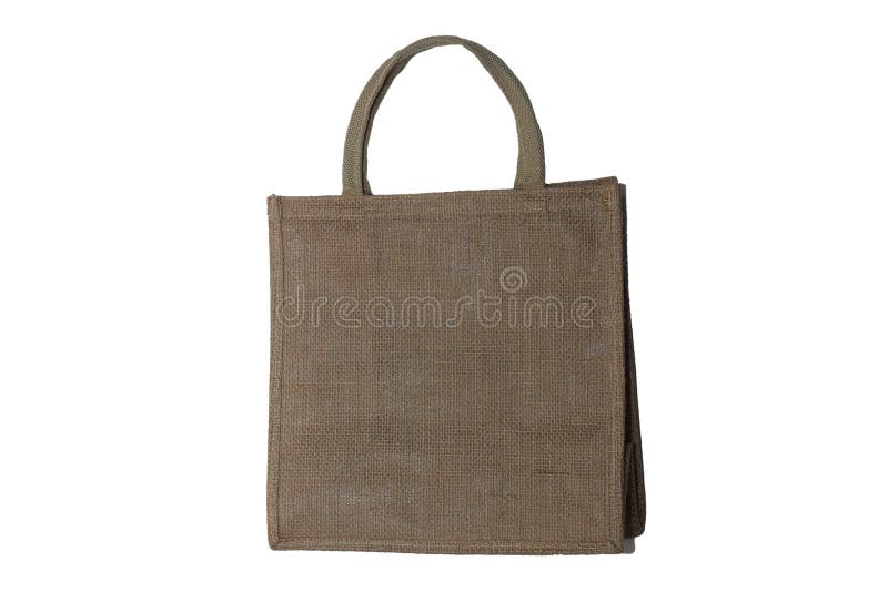 Cloth Bag from Hessian Bag with Handle on White Background Stock Photo ...