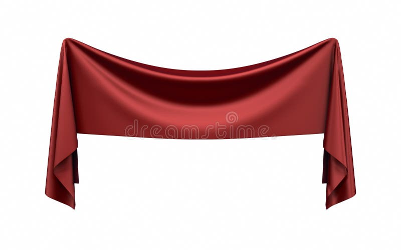 Cloth Banner on White Background Stock Illustration - Illustration of ...