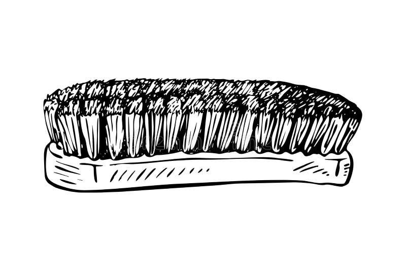 Cloth Brush, Hand Drawn Doodle Sketch, Isolated Vector Illustration ...