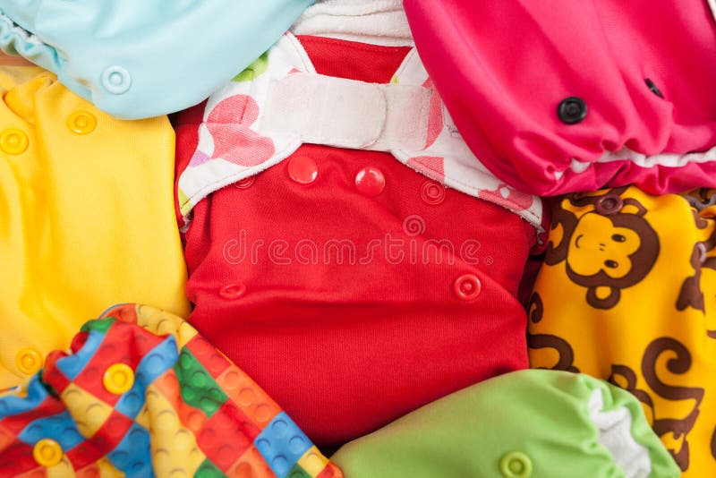 Cloth Diapers Different Colors Stock Image - Image of hygiene ...