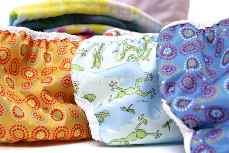 Cloth diaper stack stock image. Image of green, isolated - 7366629