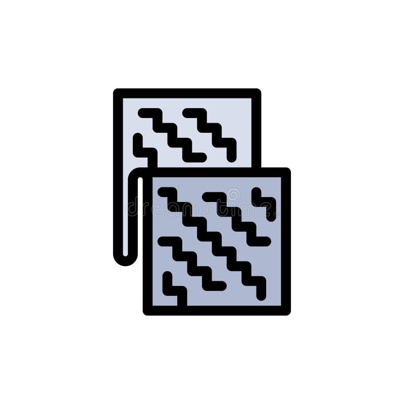 Cloth, Electronic, Fabric, Future, Material Flat Color Icon. Vector ...