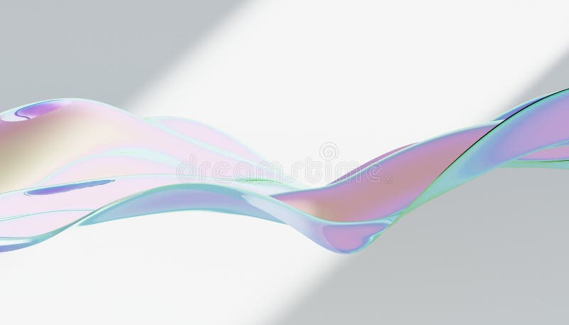 Cloth Fabric Gradient Waves Abstract Background. Iridescent Glass Wavy ...