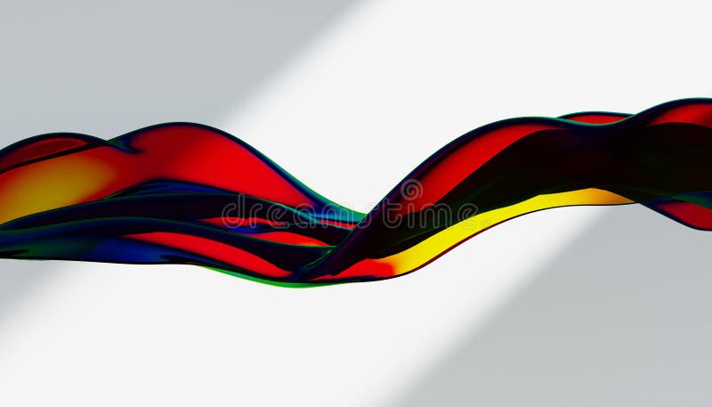 Cloth Fabric Gradient Waves Abstract Background. Iridescent Glass Wavy ...