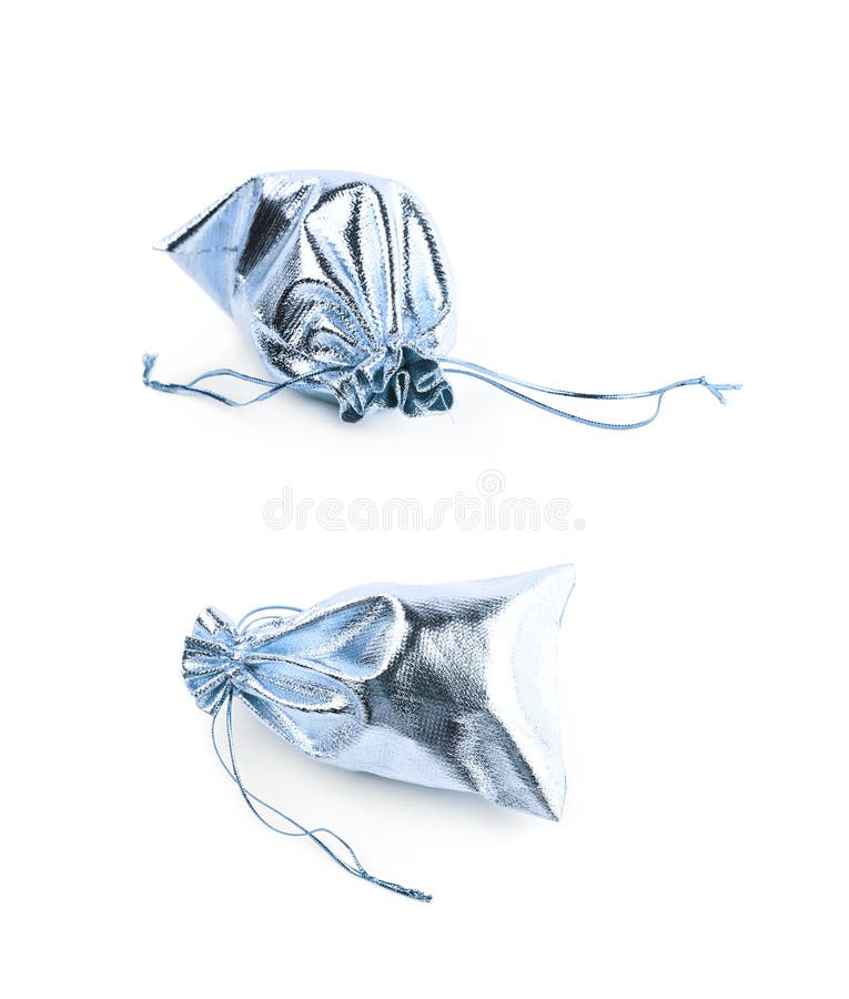 Cloth gift bag isolated stock photo. Image of holiday - 108569530