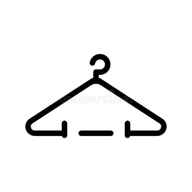 Cloth hanger icon stock illustration. Illustration of symbol - 376868798