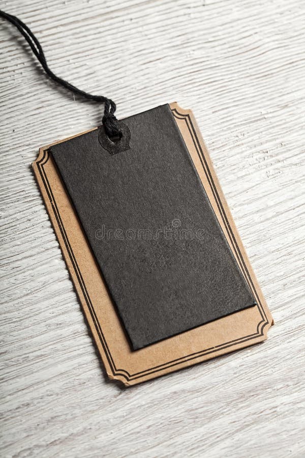 Cloth Label Blank Black Mockup Stock Photo - Image of detail, empty ...