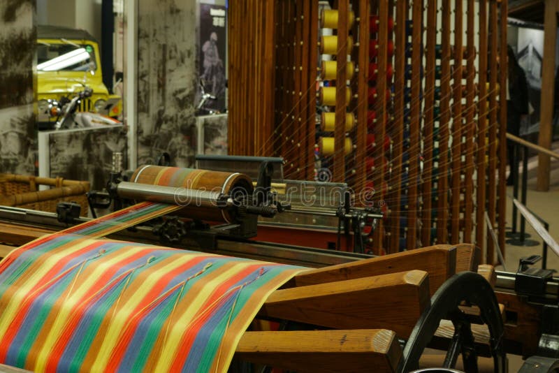 Cloth Making Machine Using Threads To Create Clothes Stock Photo ...