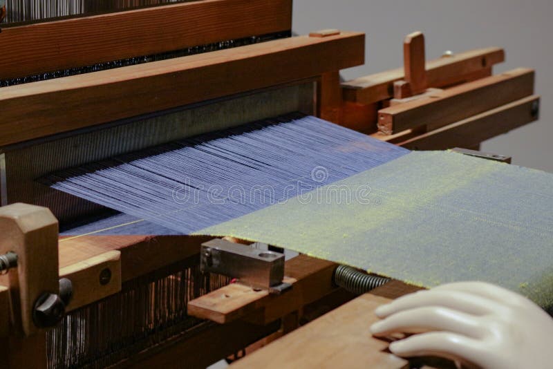 Cloth Making Machine Using Threads To Create Clothes Stock Photo ...