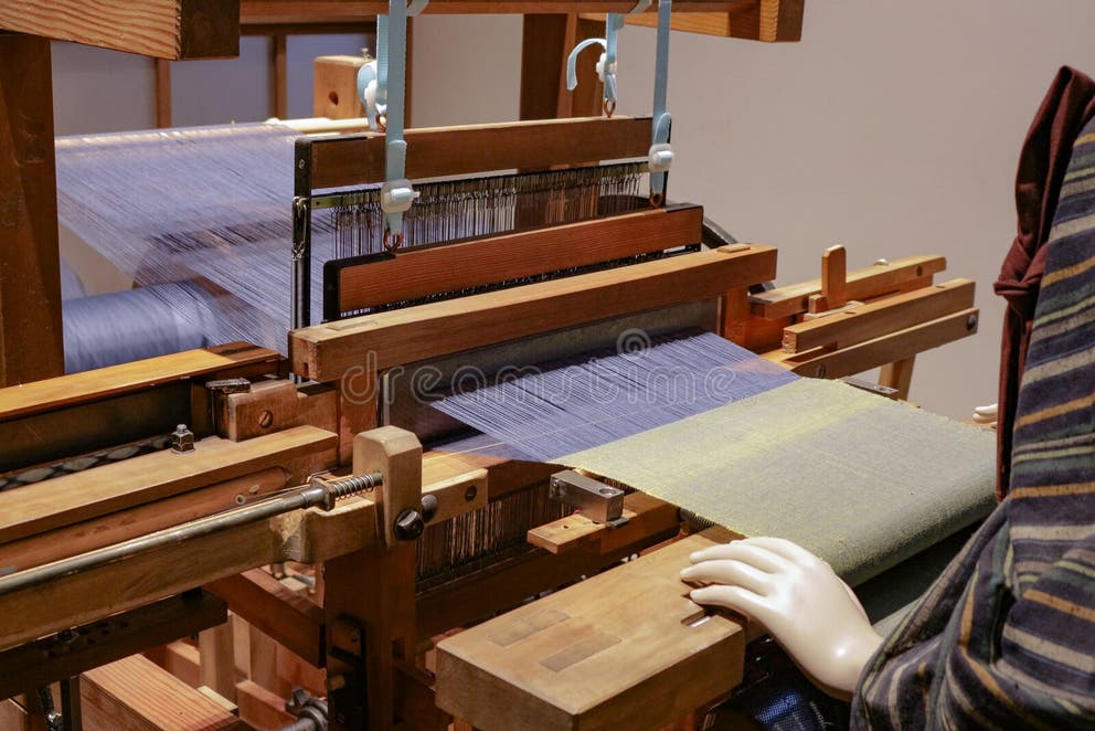Cloth Making Machine Using Threads To Create Clothes Stock Image ...