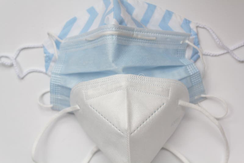 Cloth Mask Medical Mask and N95 Mask Stock Photo - Image of prevention ...