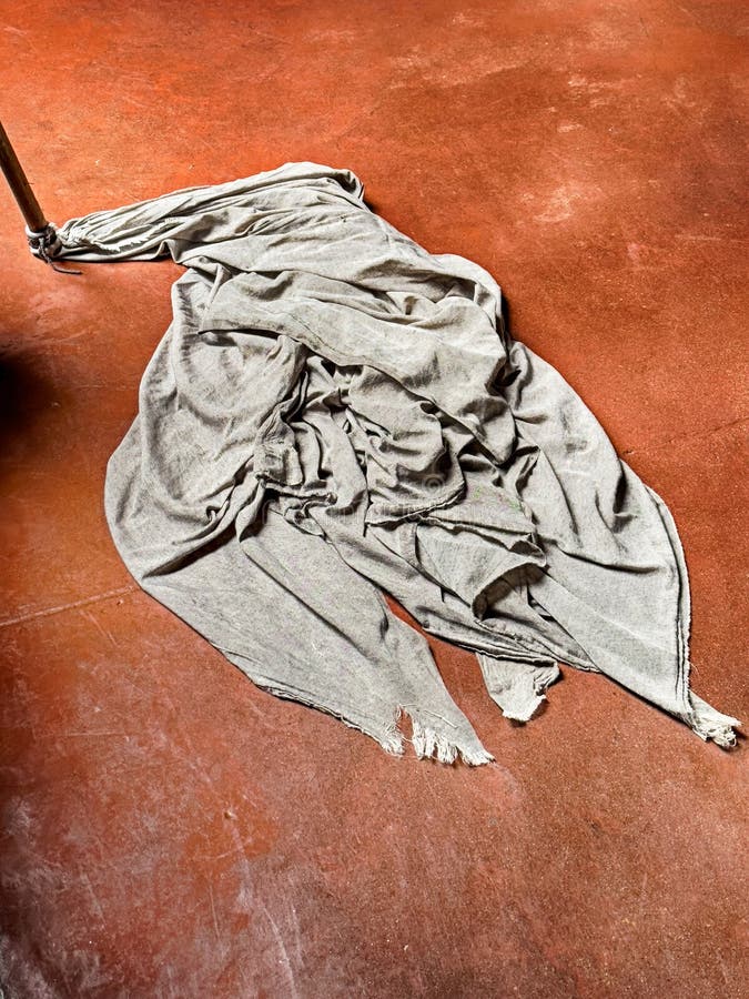 Cloth Mop on Floor stock photo. Image of still, cloth - 302205268