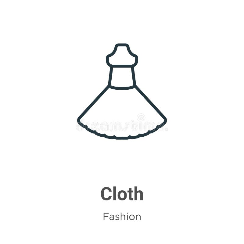 Cloth Outline Vector Icon. Thin Line Black Cloth Icon, Flat Vector ...