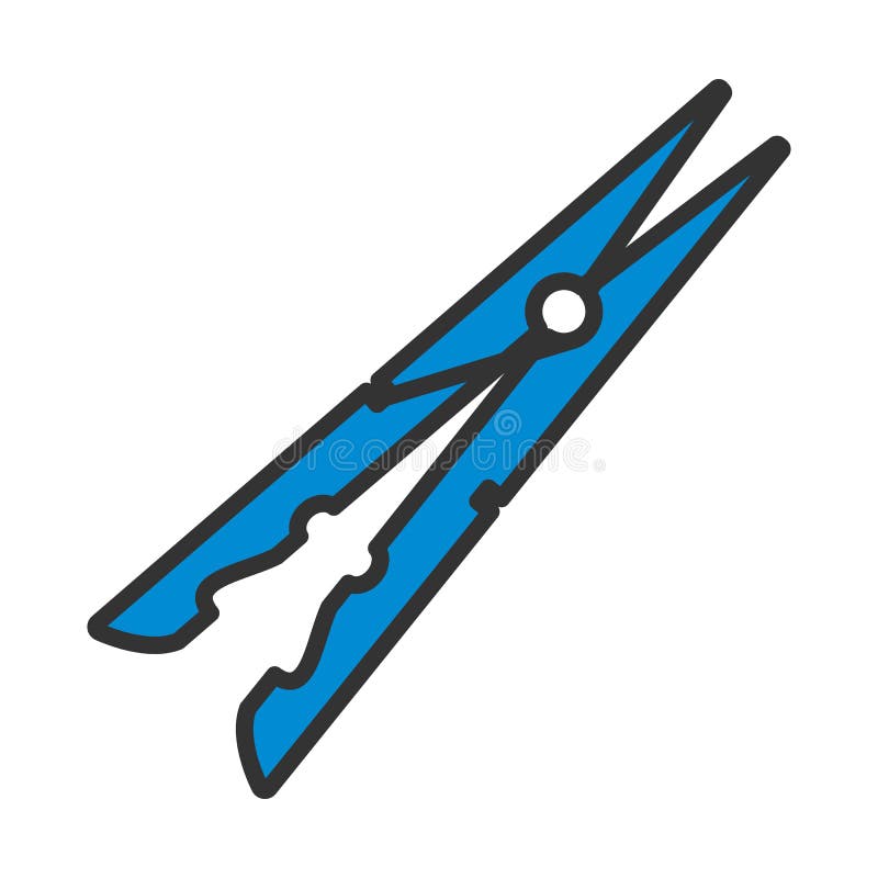 Cloth Peg Icon stock vector. Illustration of cloth, clothespin - 256537672