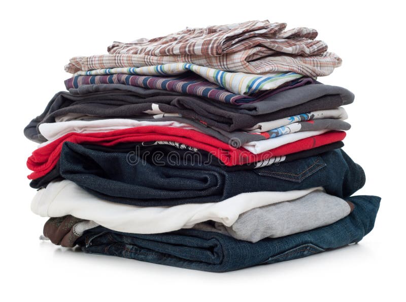 Stacked Clothes stock photo. Image of details, clothes - 4259876