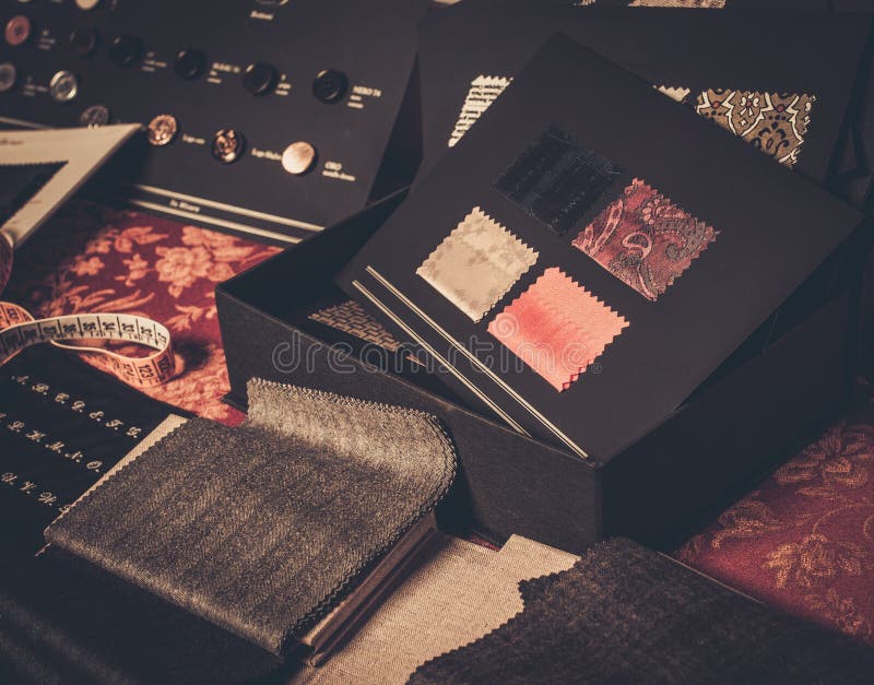 Cloth Samples for Tailoring Stock Image - Image of custom, handmade ...