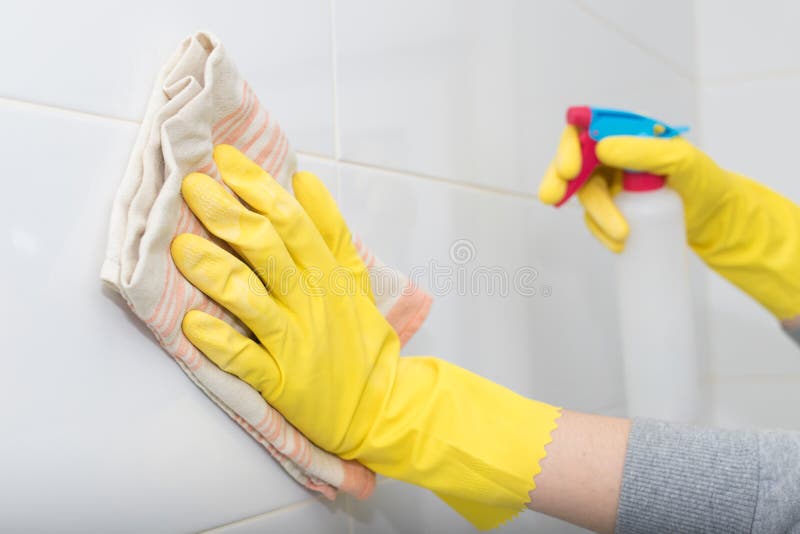 Cloth and spray cleaning stock photo. Image of hygiene - 157221914