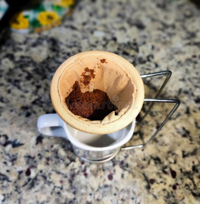 Cloth Strainer for Coffee Making Stock Image - Image of objects ...