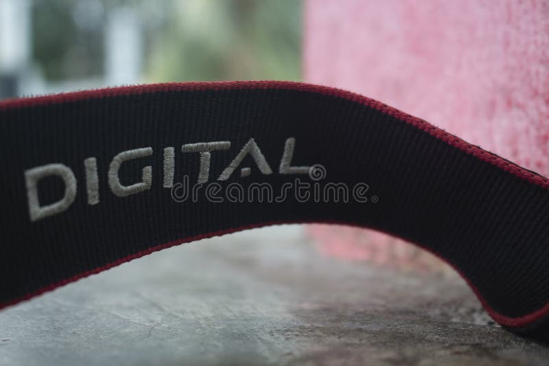 A Cloth Strap Has Digital Writing on it Stock Photo - Image of writing ...