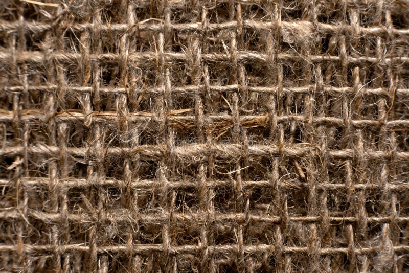 The Texture of the Burlap Fabric is Close-up. Packaging Material Stock ...