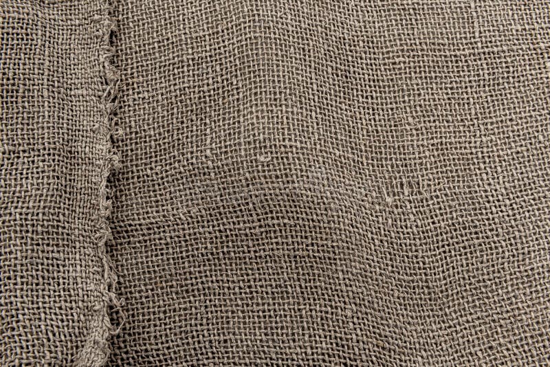 Cloth. the Texture of the Burlap Fabric is Close-up. Packaging Material ...