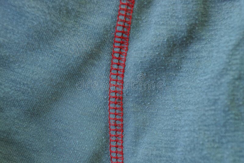 Cloth Texture from Old Crumpled Fabric with Red Seam Stock Image ...