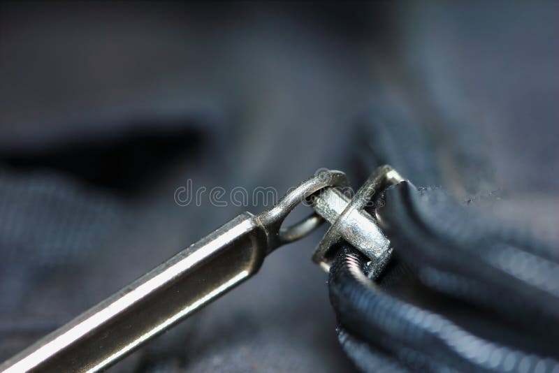 Cloth Texture and Zipper in Abstract Macro for Background Stock Image ...