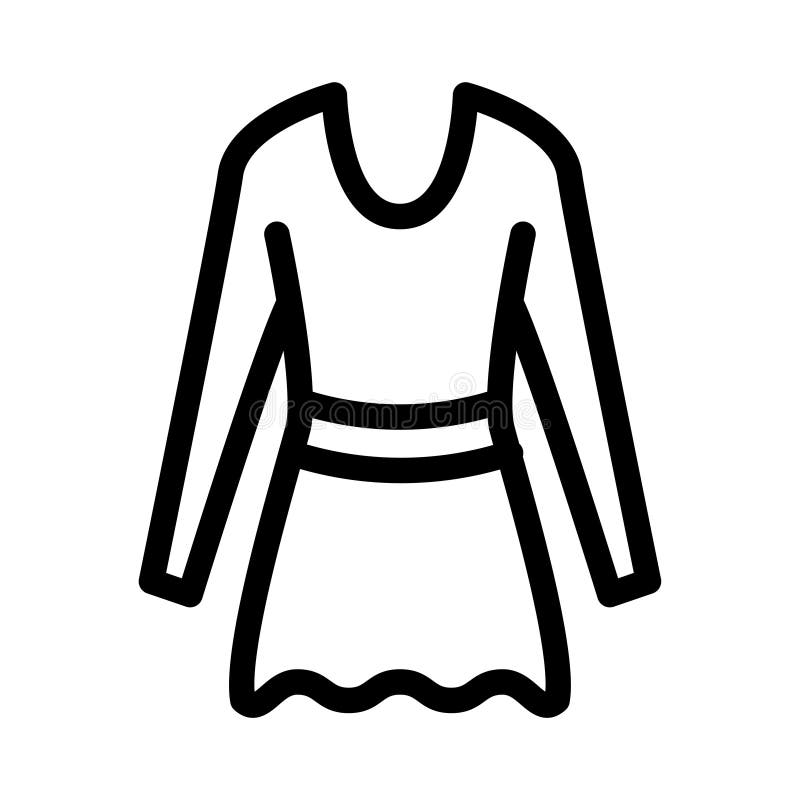 Cloth Thin Line Vector Icon Stock Vector - Illustration of beauty ...