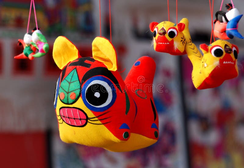 Cloth Tiger Toy stock photo. Image of colour, crafts, knick - 8425336