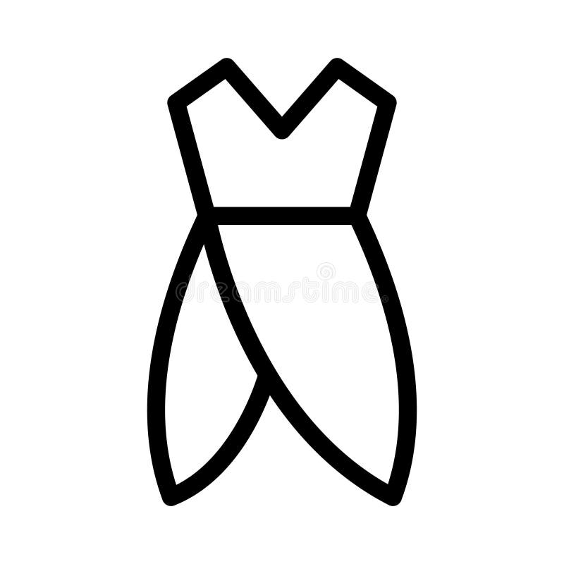 Cloth Thin Line Vector Icon Stock Vector - Illustration of girl ...