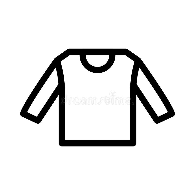 Cloth Thin Line Vector Icon Stock Vector - Illustration of model ...