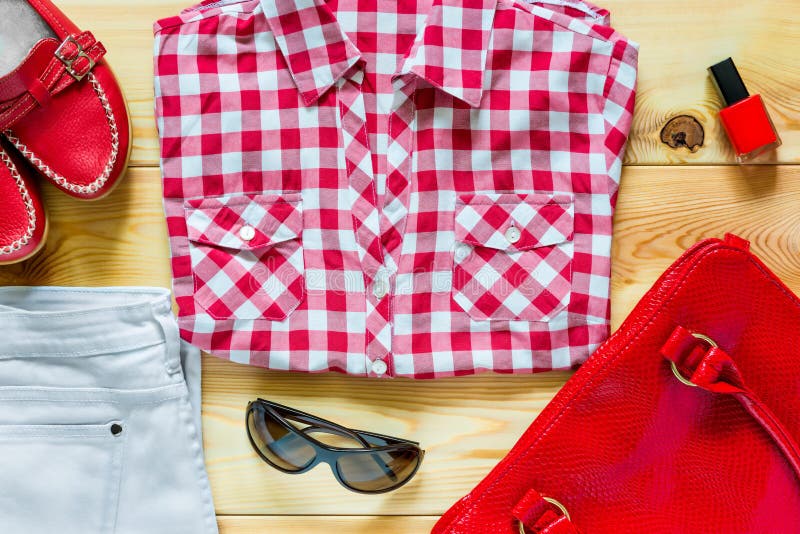 Clothes and Accessories for Creating Stylish Female Stock Image - Image ...