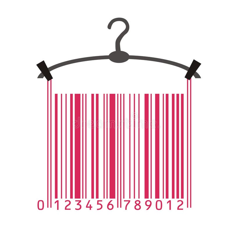 Clothes in barcode stock vector. Illustration of shape - 13338106