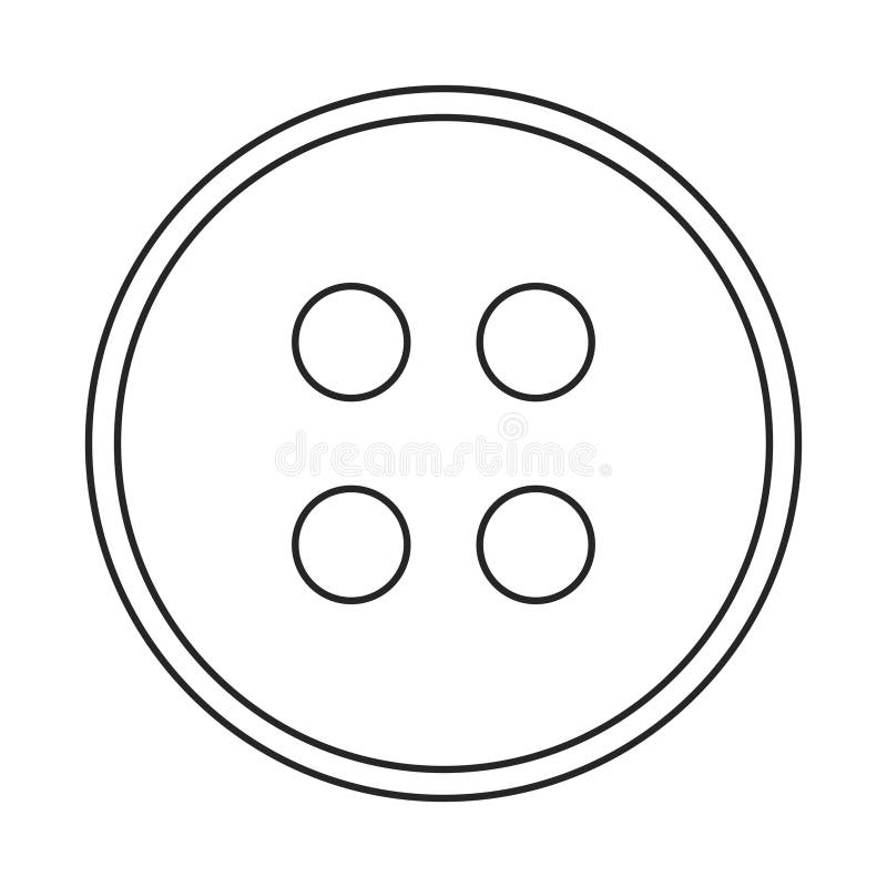 Clothes Button Icon Outline Vector Stock Vector - Illustration of black ...