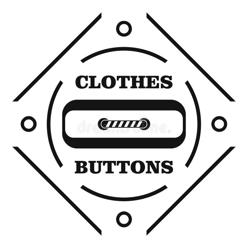 Clothes Button Plastic Logo, Simple Black Style Stock Vector ...