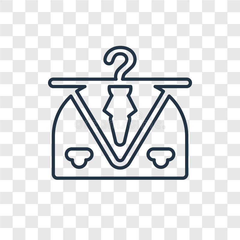 Clothes Concept Vector Linear Icon Isolated on Transparent Background ...