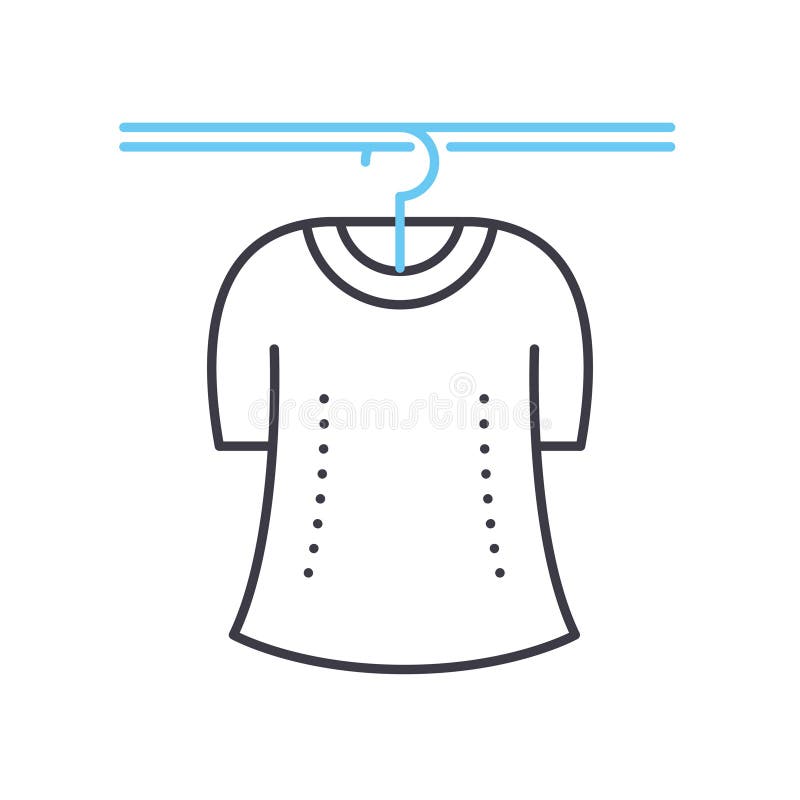 Clothes Design Line Icon, Outline Symbol, Vector Illustration, Concept ...